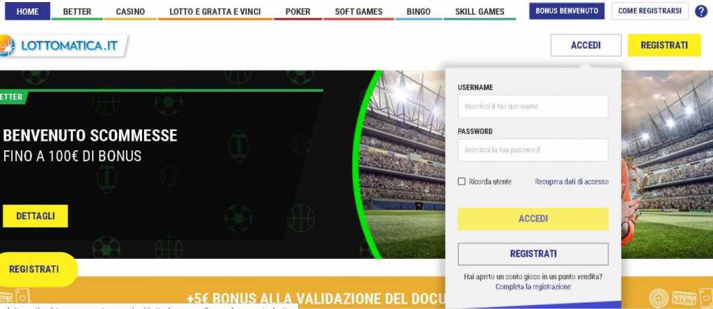 Come registrarsi a Lottomatica 🔎 Accedi Lottomatica all'account